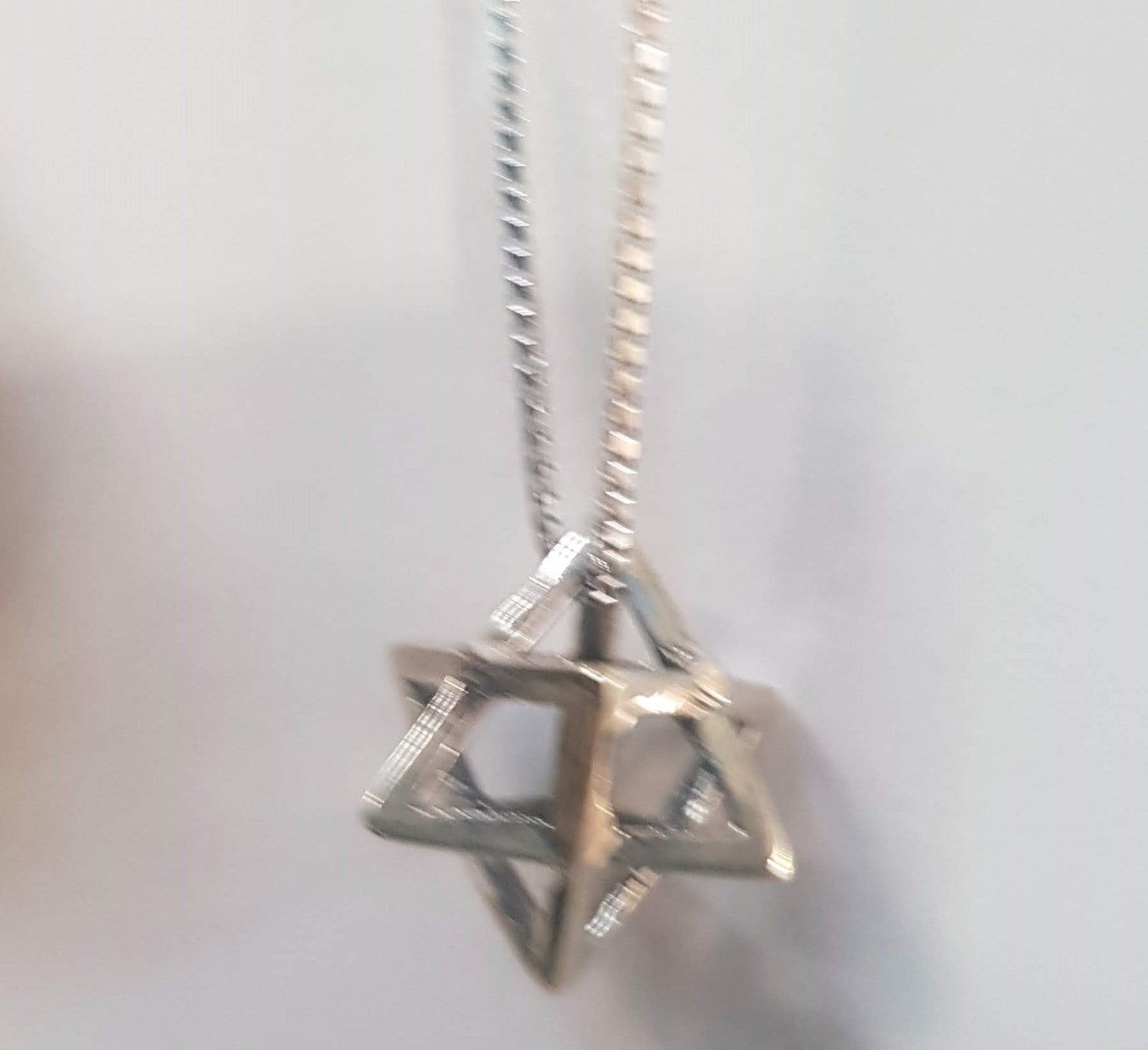 Sterling Silver jewelry, Silver Merkaba Star of David pendant, Jewish ...