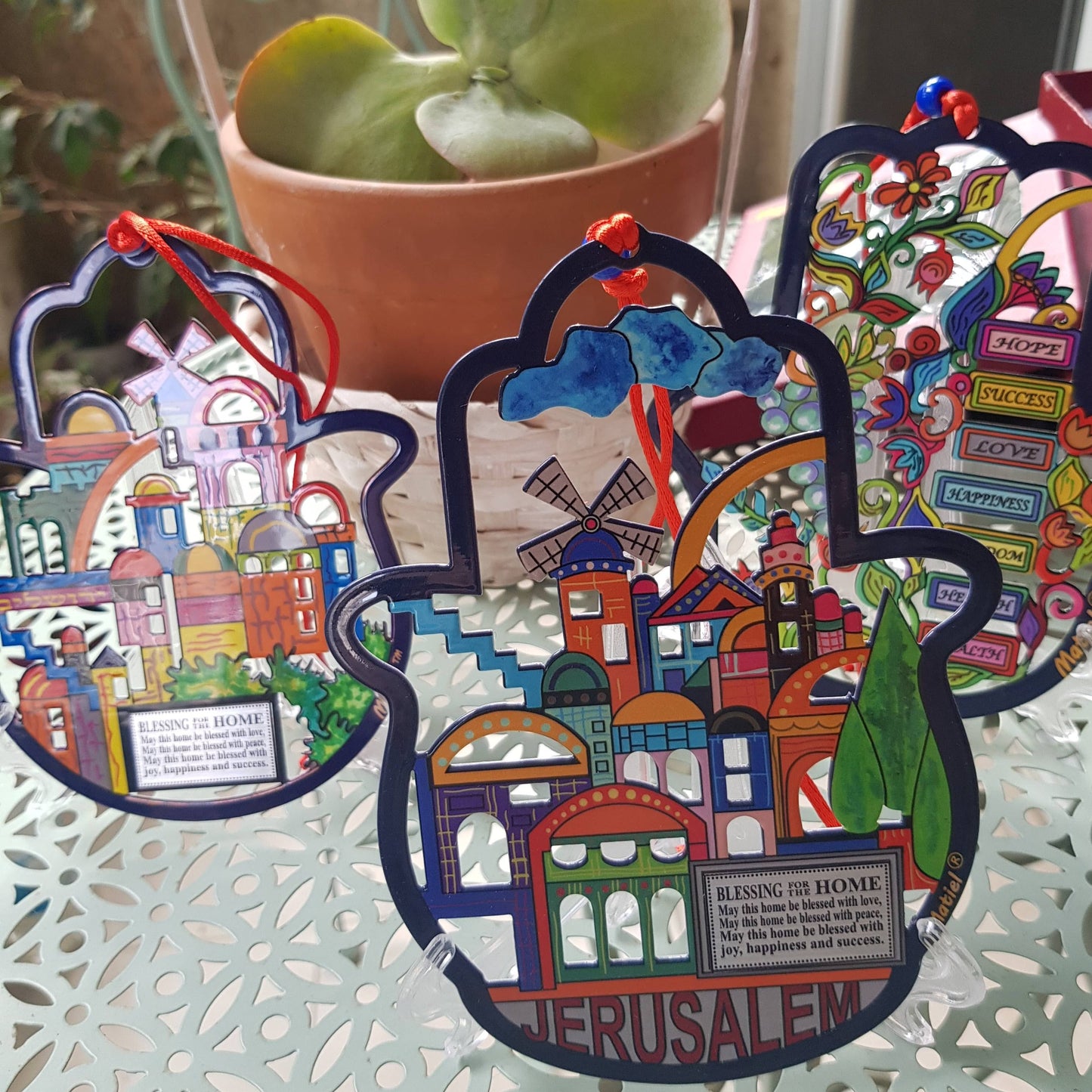 Bluenoemi - jewish hamsa hand Israeli Hamsa with seven blessings ...