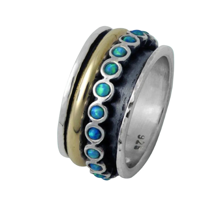 Bluenoemi Elegant Spinner Ring - Unisex Fidget ring - Silver Gold
