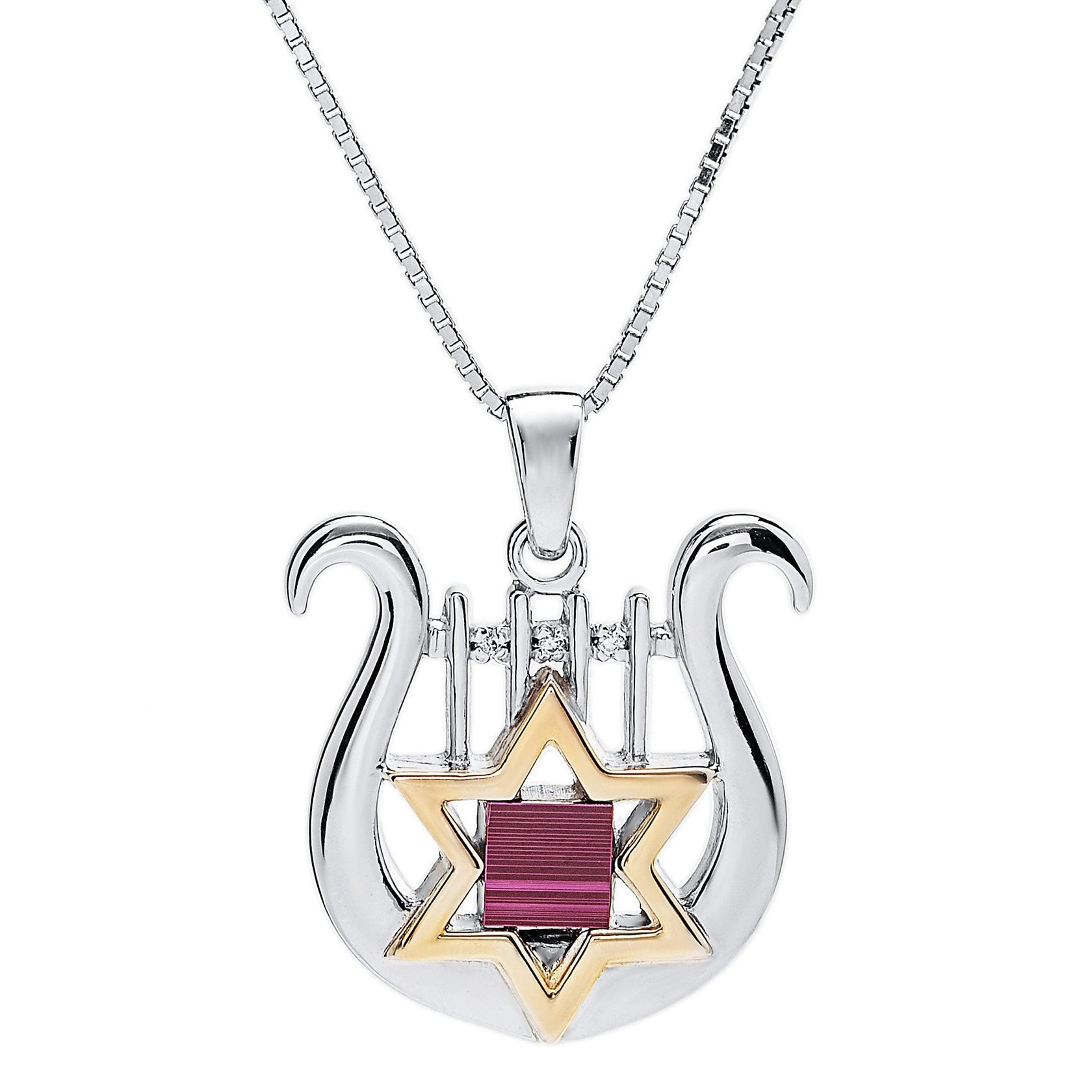 Pendant David's Harp and Star of David Nano Sim Old Bible Silver and 9 ...